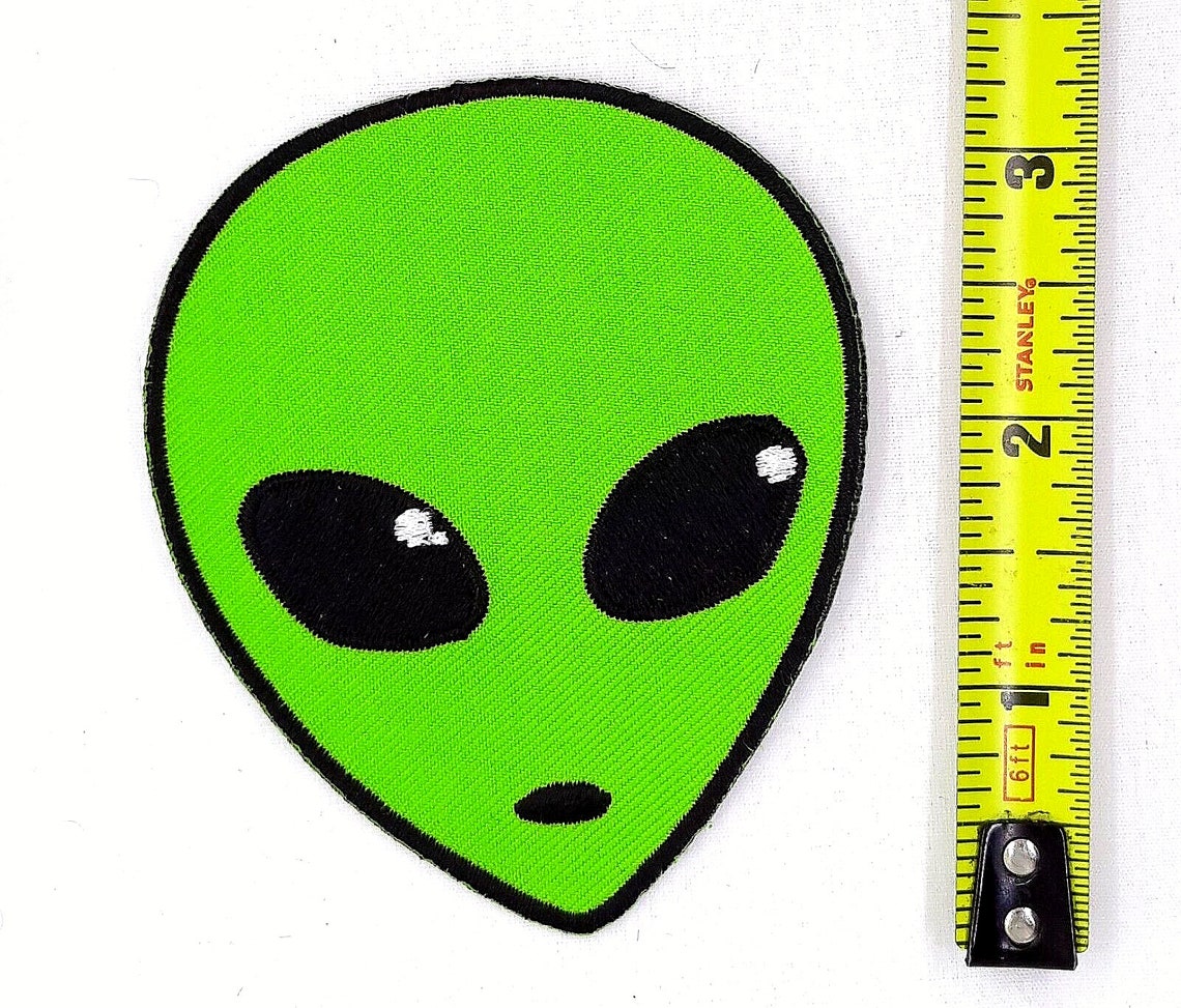 Green Alien Iron on Embroidered Patch 2 3/4"x 3 1/4 " - Etsy