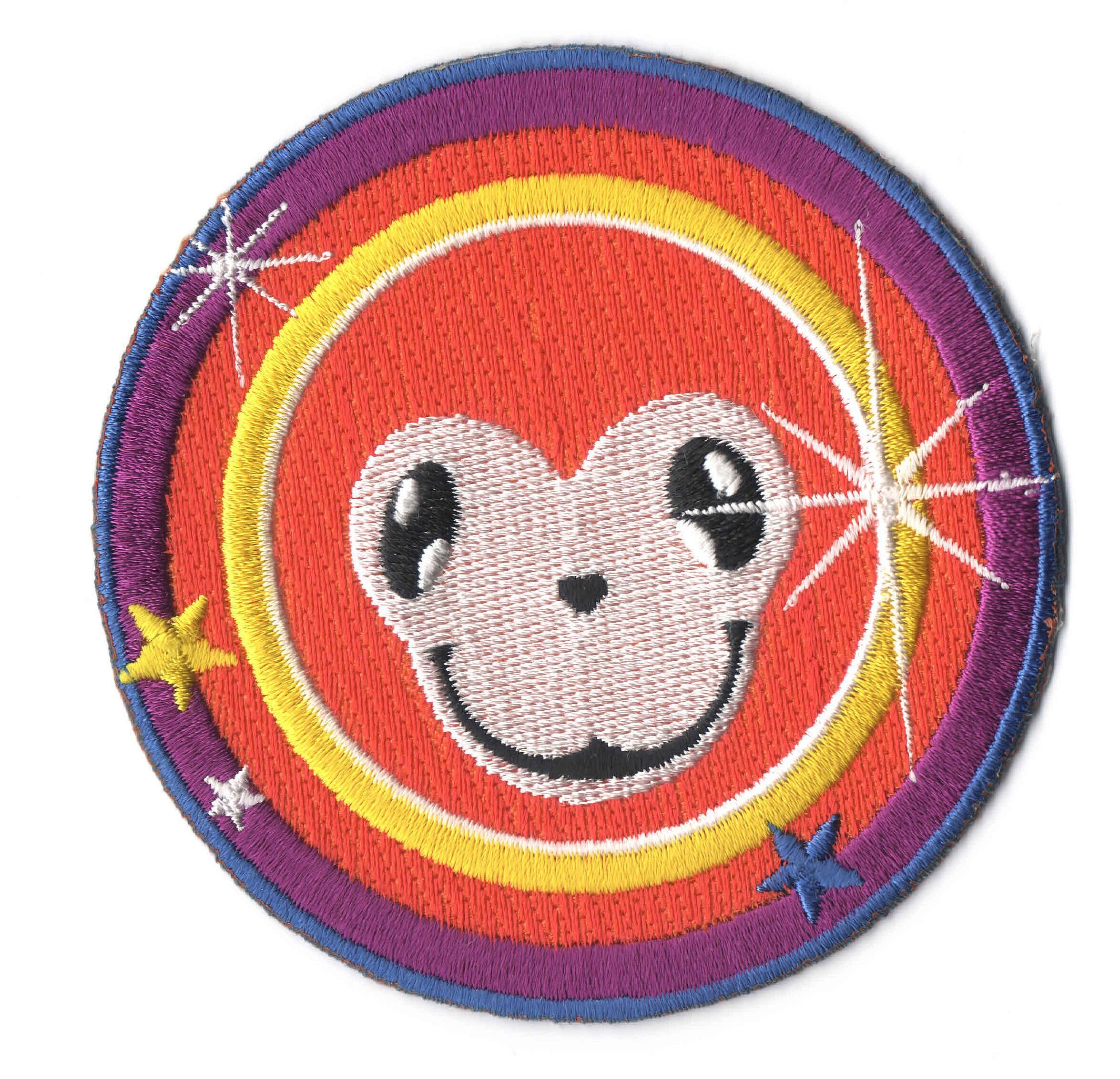 Smiling Monkey & Stars Iron on Embroidered Patch 3 1/2x - Etsy UK