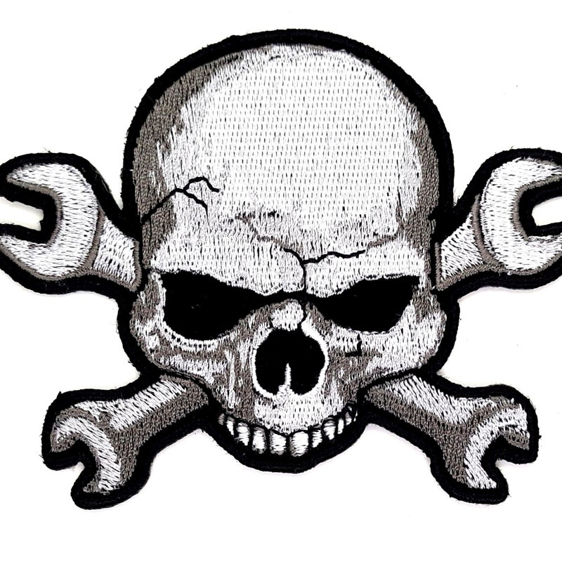 Embroidered Skull Patch - Etsy