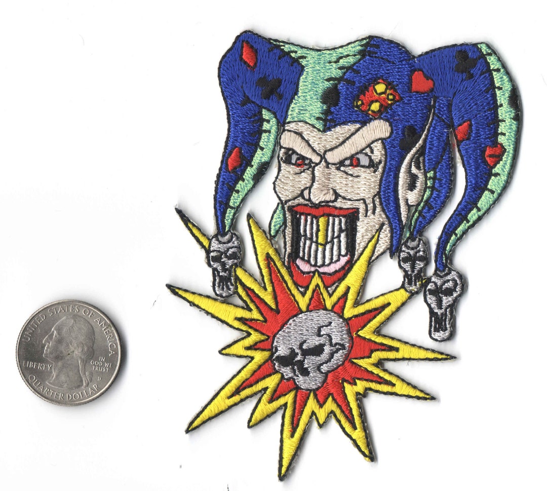Evil Jester Skull & Star Iron on Sew on Embroidered Patch 3 "x 4 " - Etsy