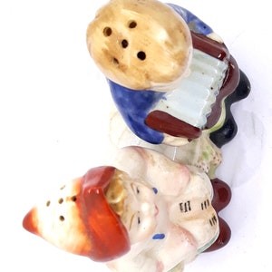 Little Boy Playing Accordion and Girl Singing Salt & Pepper Shakers ...