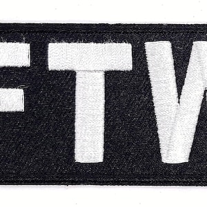 FTW Logo F**k the World Iron on Embroidered Patch 3.25" X 1.5" - Etsy