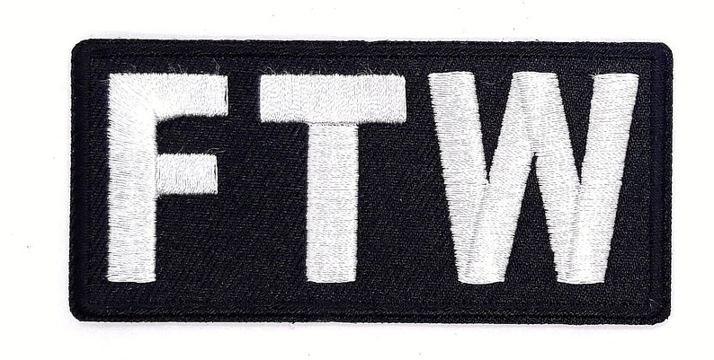 FTW Logo Fk the World Iron on Embroidered Patch 3.25 X - Etsy