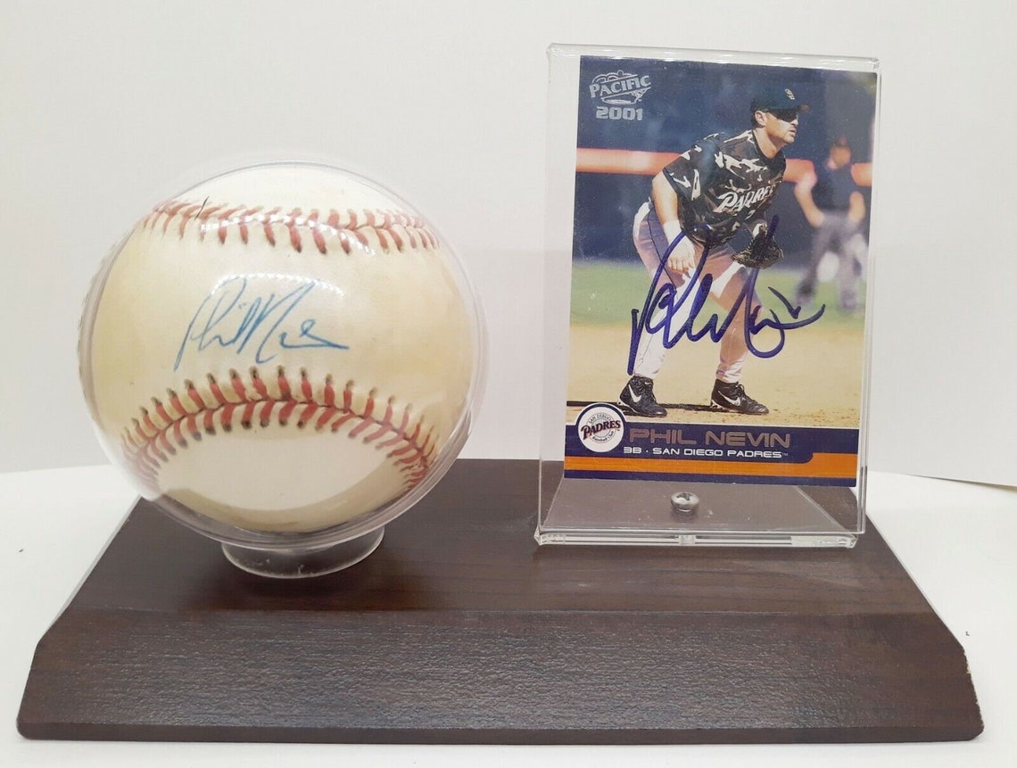 Phil Nevin PSA/DNA Authentic Signed Baseball & 2001 Pacific #372 Card ...
