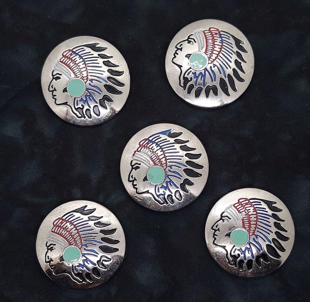 Southwest Native Style Chief Concho / Conchos 1 3/16" Five Count - Etsy