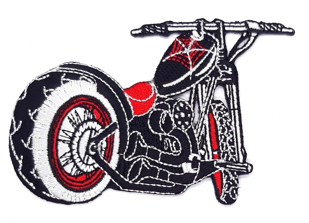 Red & Black Motorcycle With Spider Web Tank Iron on Patch 4"x 2 1/2" - Etsy