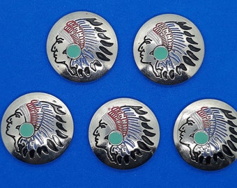Southwest Style Cross Concho / Conchos 1 1/8 Five Count | Etsy