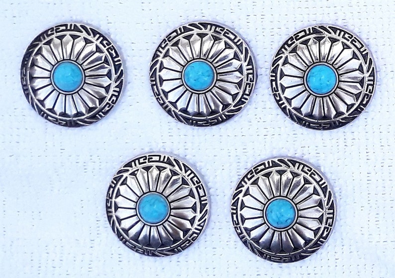 Southwest Style Flower Concho / Conchos 1 3/16 Five | Etsy