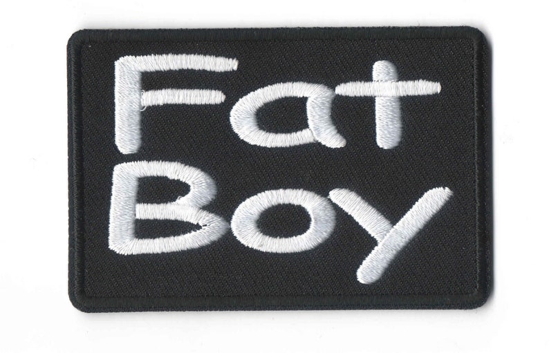 Fat Boy Logo Style Iron on Sew on Embroidered Patch 3x - Etsy