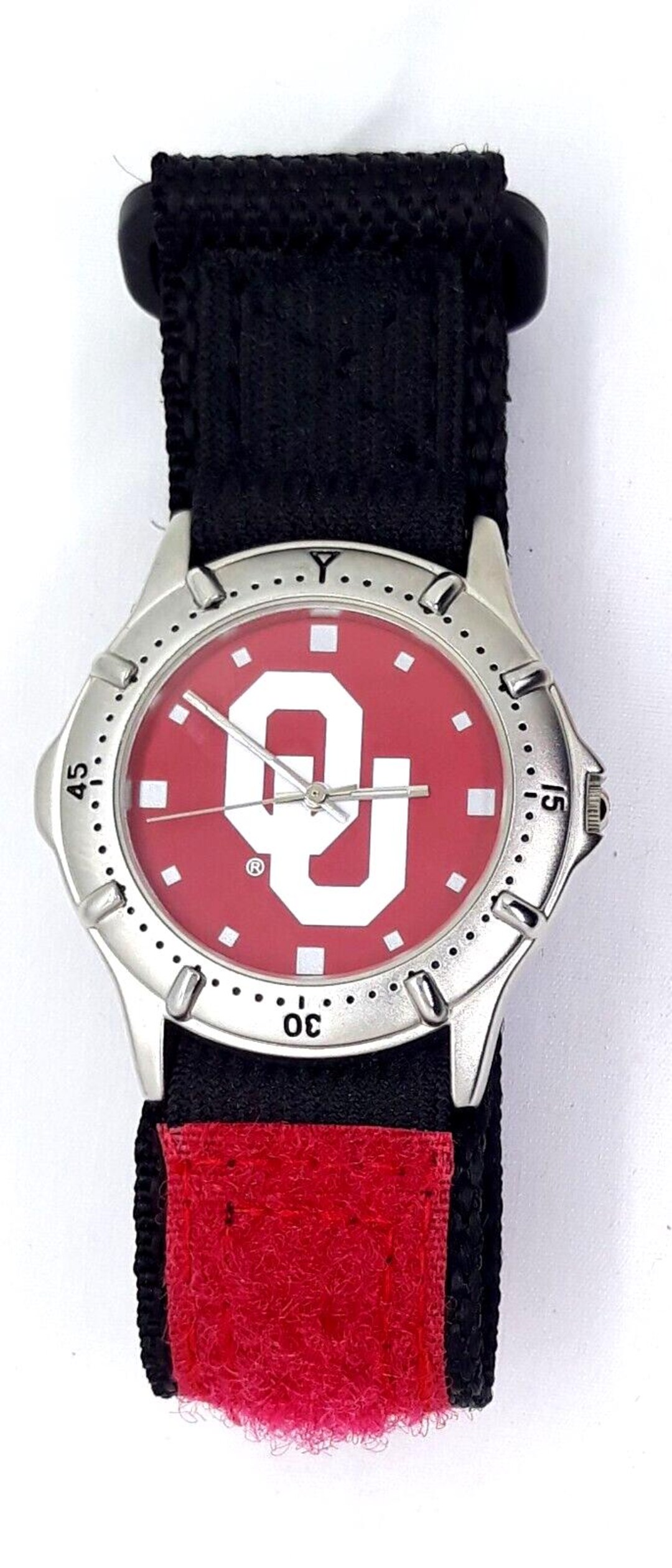 University of Oklahoma Sooners Digital Men's Wristwatch Hook & Loop ...