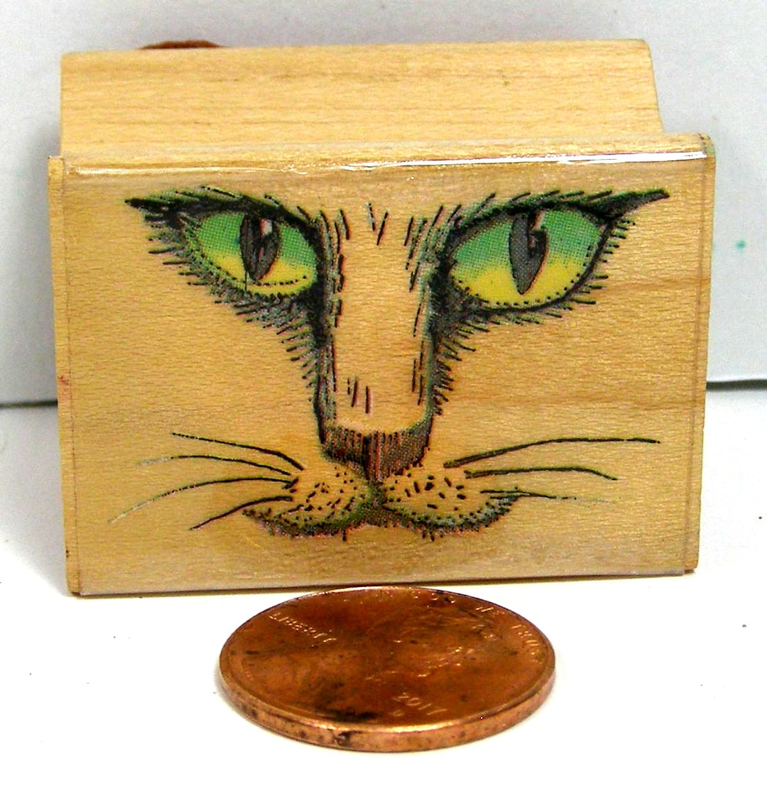 Rubber Stamp Cat All Night Media 1978 227D Cat Face 1-1/2 X 1" BAF - Etsy