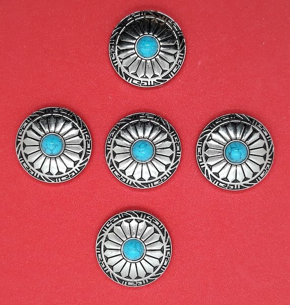 Southwest Style Flower Concho / Conchos 1 3/16 Five | Etsy