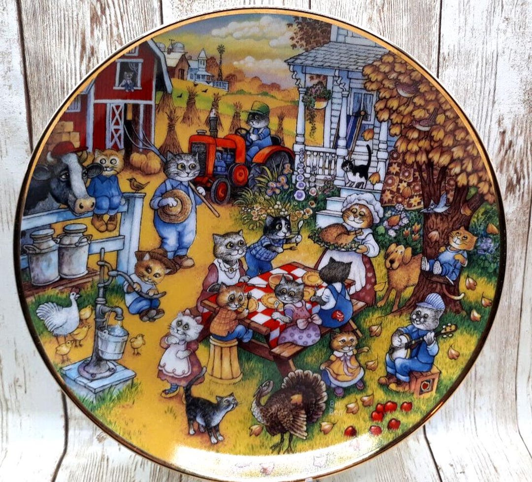 Purrfect Feast by Bill Bell Franklin Mint Heirloom Coll. Porcelain ...