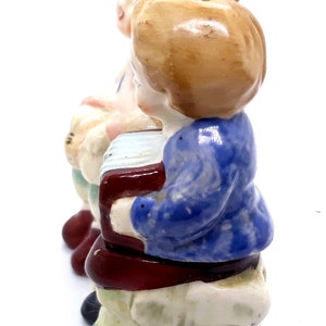 Little Boy Playing Accordion and Girl Singing Salt & Pepper Shakers ...