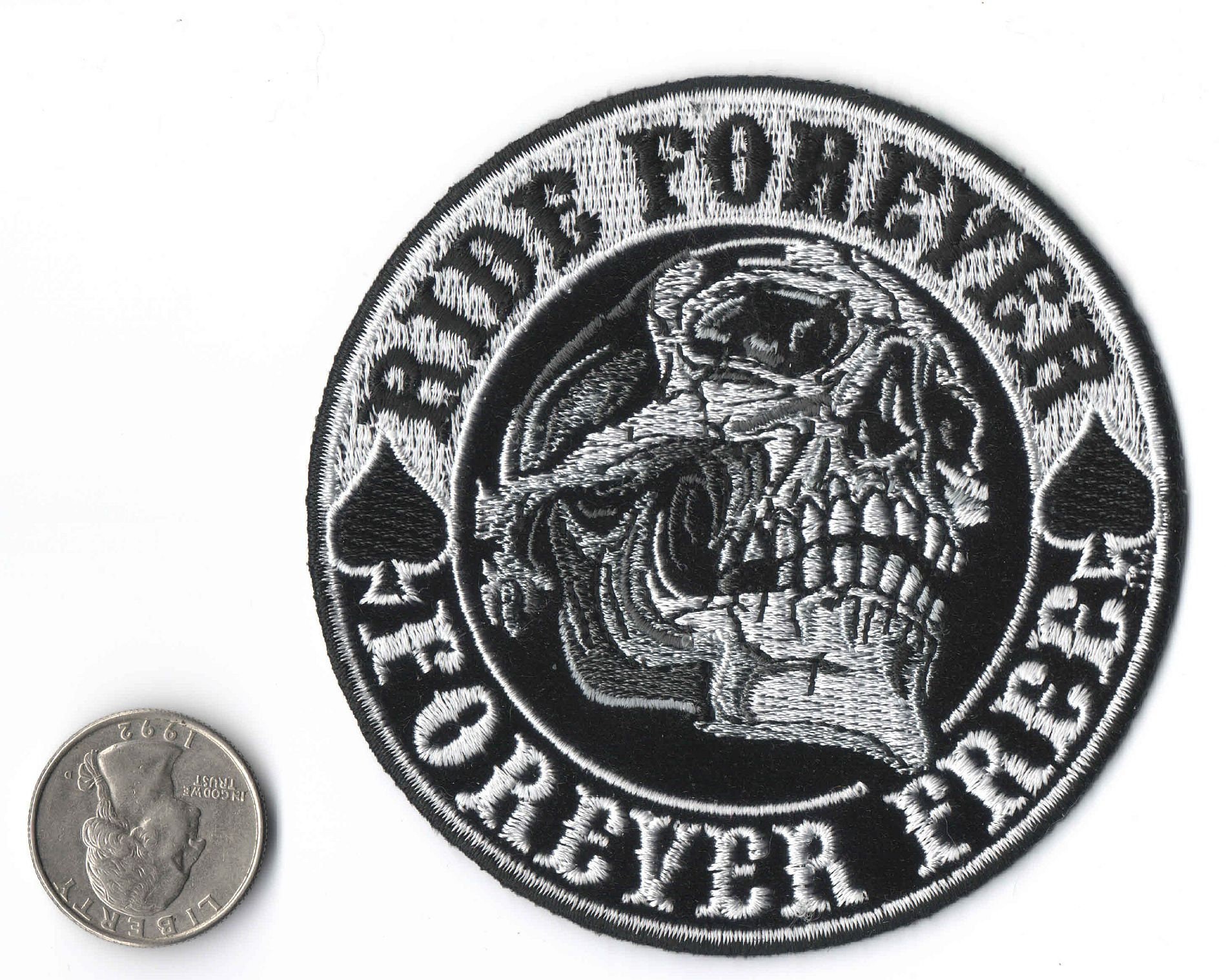 Ride Forever Forever Free Biker Skull Sew-On Iron-On | Etsy