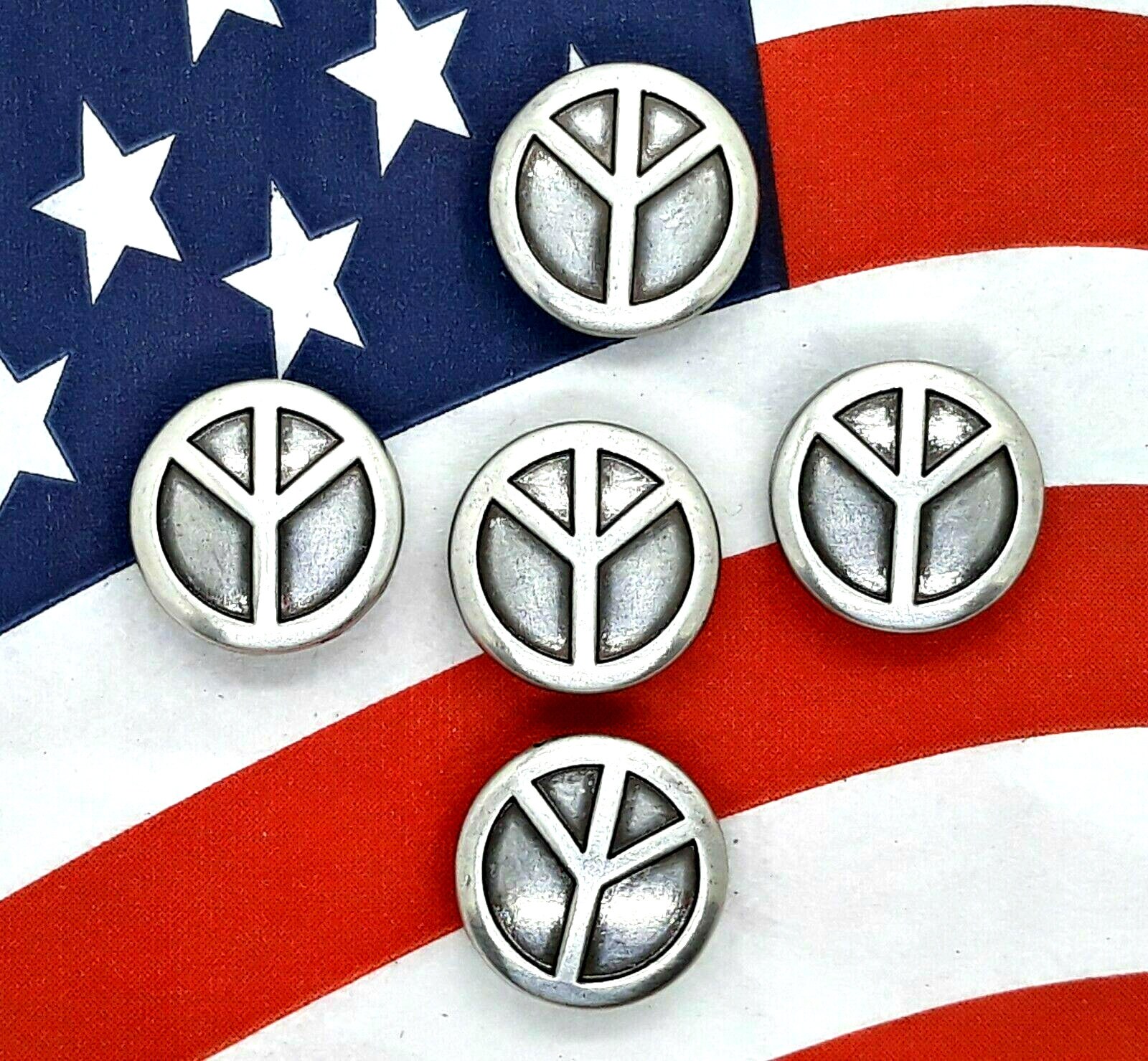 Peace Sign Small Concho / Conchos Approx. 3/4 Five Count - Etsy