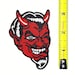 Smiling Winking Devil Satan Retro Iron on Sew on Embroidered Patch 2 1/ ...