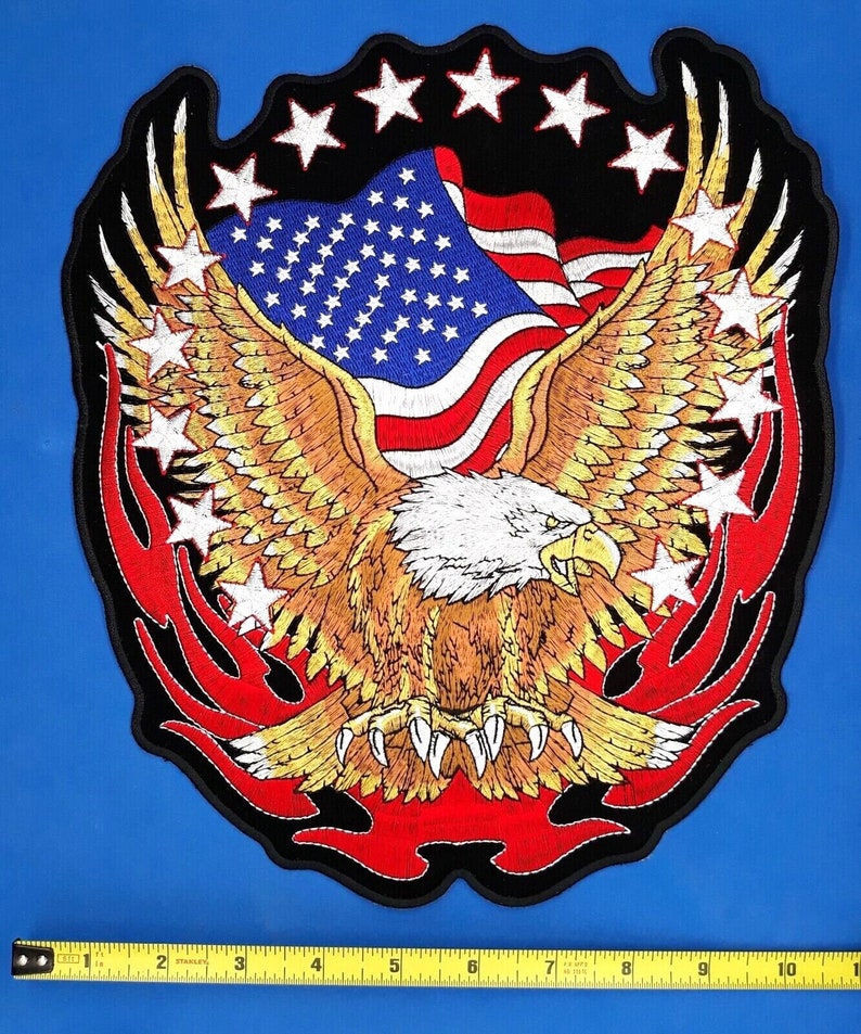 American Eagle Star & Bars Iron on Sew on Embroidered Back - Etsy