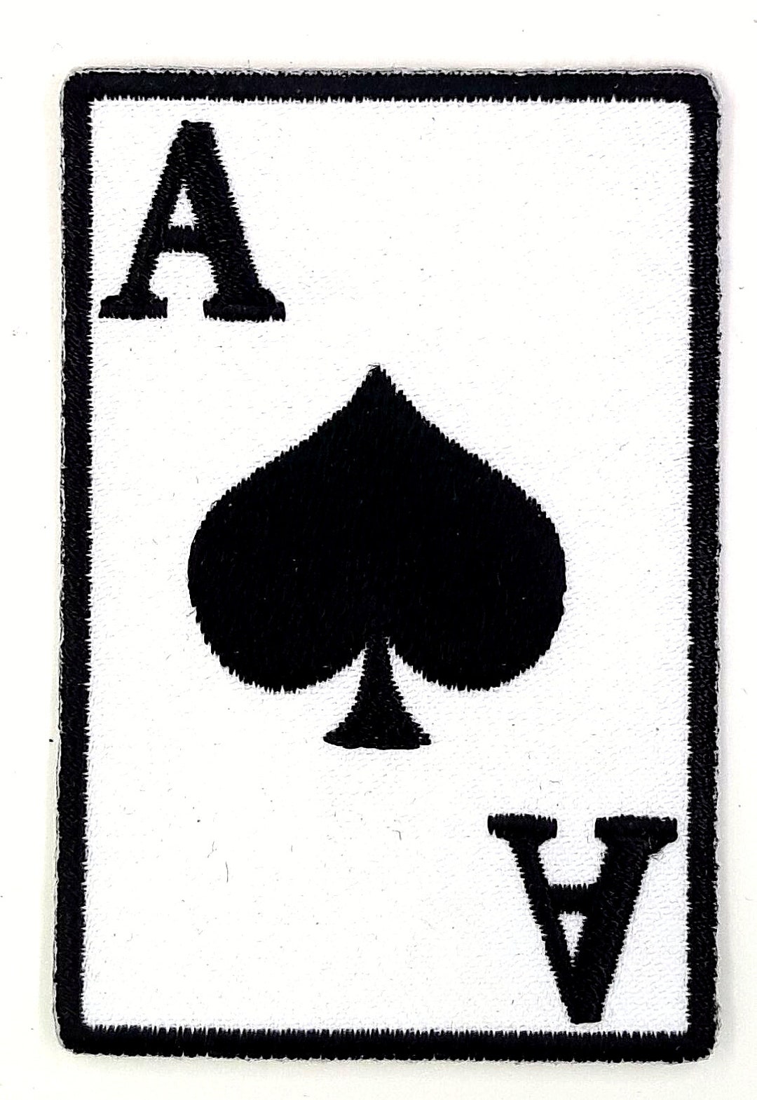 Ace of Spades Playing Card Iron on Embroidered Patch 2"x 3" - Etsy