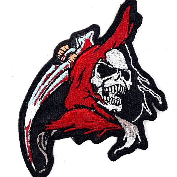Red Grim Reaper Patch - Etsy