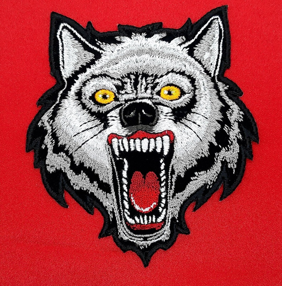 Snarling Grey Wolf - Lobo Sew-on Iron-on Embroidered Patch 3.5"x 4" - Etsy