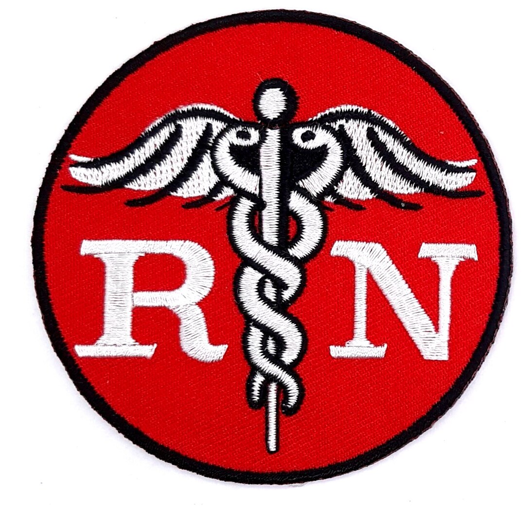 Nurse - Caduceus Round Iron on Sew on Embroidered Patch 3 "x 3" - Etsy