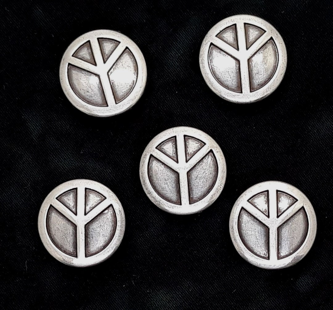 Peace Sign Small Concho / Conchos Approx. 3/4" Five Count - Etsy