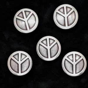 Peace Sign Small Concho / Conchos Approx. 3/4" Five Count - Etsy