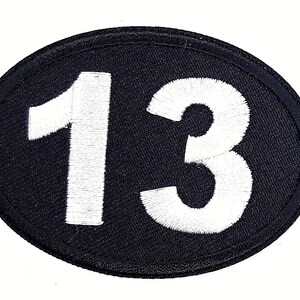 13 Lucky Number 13 Iron on Sew on Embroidered Patch 2 3/4x 2 - Etsy