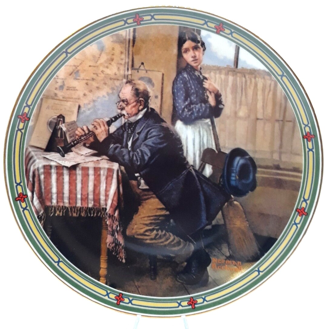 The Musician's Magic Norman Rockwell Plate Bradford Exchange 1986 Plate ...