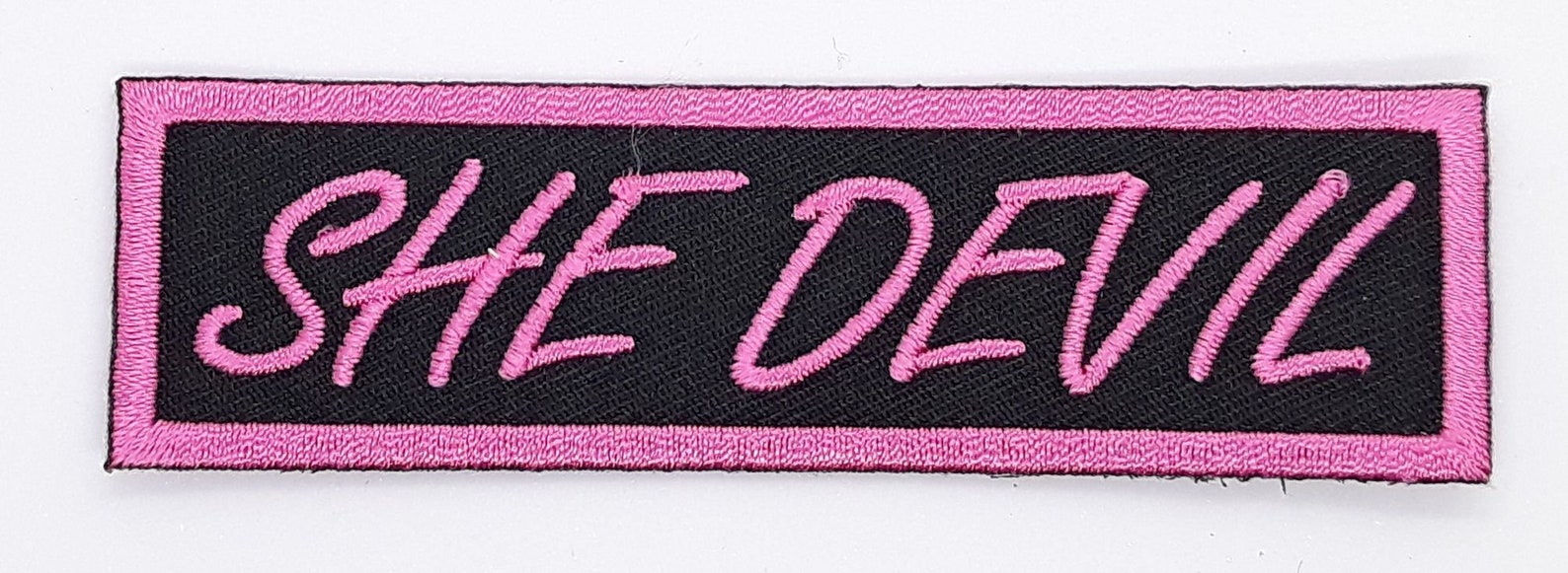 She Devil Pink Logo Iron on Sew on Embroidered Patch 3 - Etsy