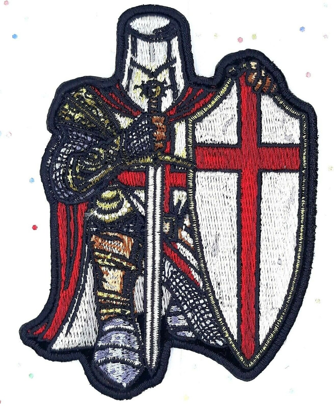 Knights Templar in Red Iron on Sew on Embroidered Patch 3.3 "x 4.5" - Etsy
