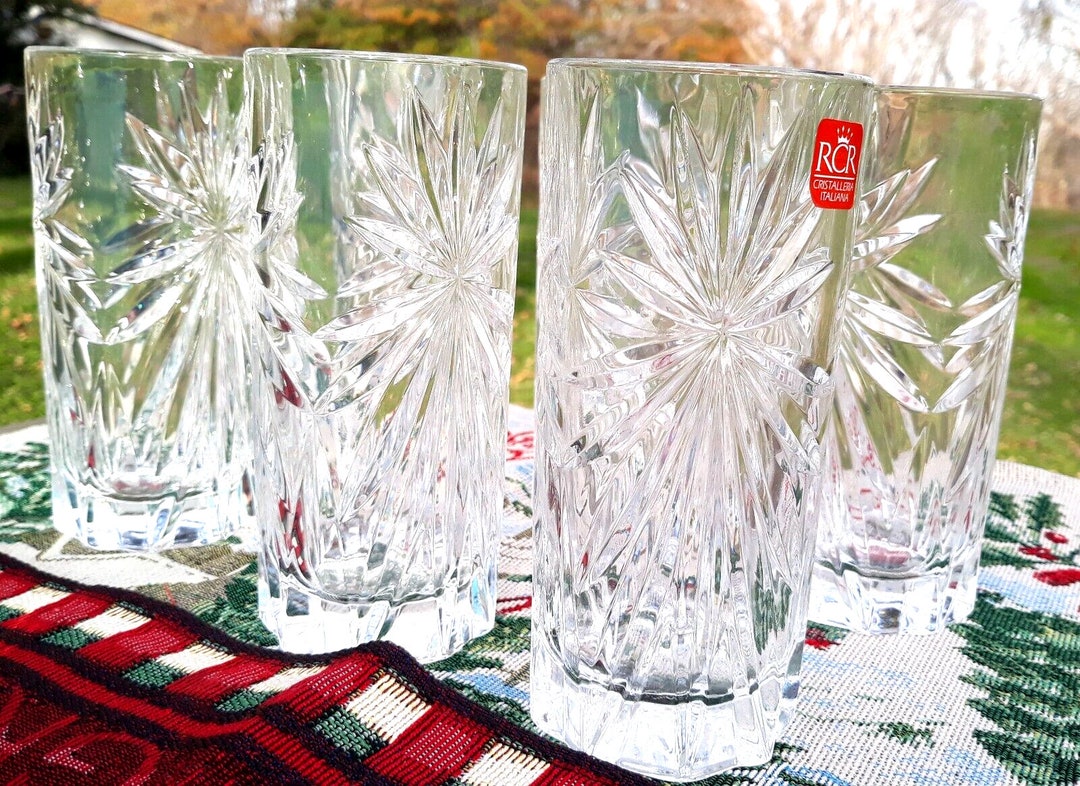 Highball Glass Crystal "radial Highball" by RCR Cristalleria Italiana 6 ...