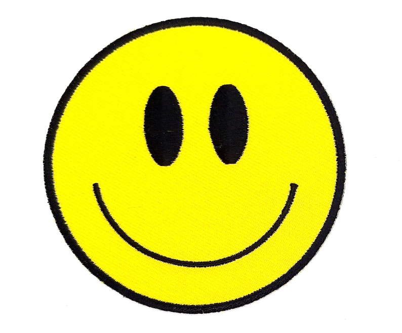 Classic Smiley Face Iron on Sew on Embroidered Patch 3 "x 3 " - Etsy