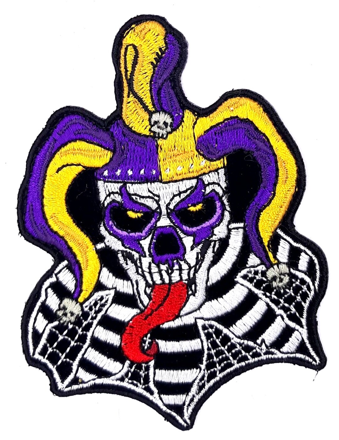 Insane Jester- Purple / Yellow Iron on Sew on Embroidered Patch 3 "x 4 ...
