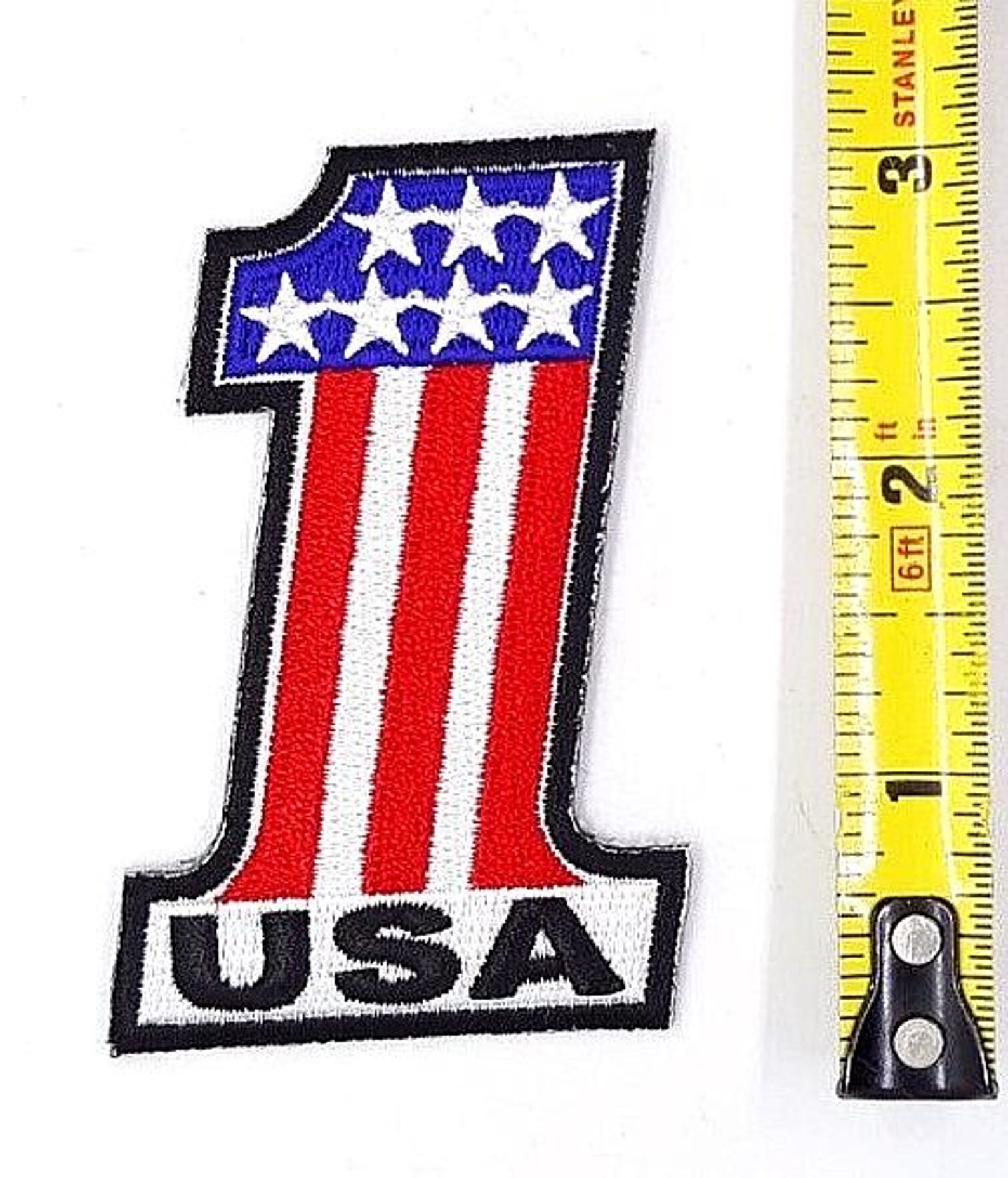 USA Number 1 Flag Iron on Sew on Embroidered Patch 2" X 3" - Etsy