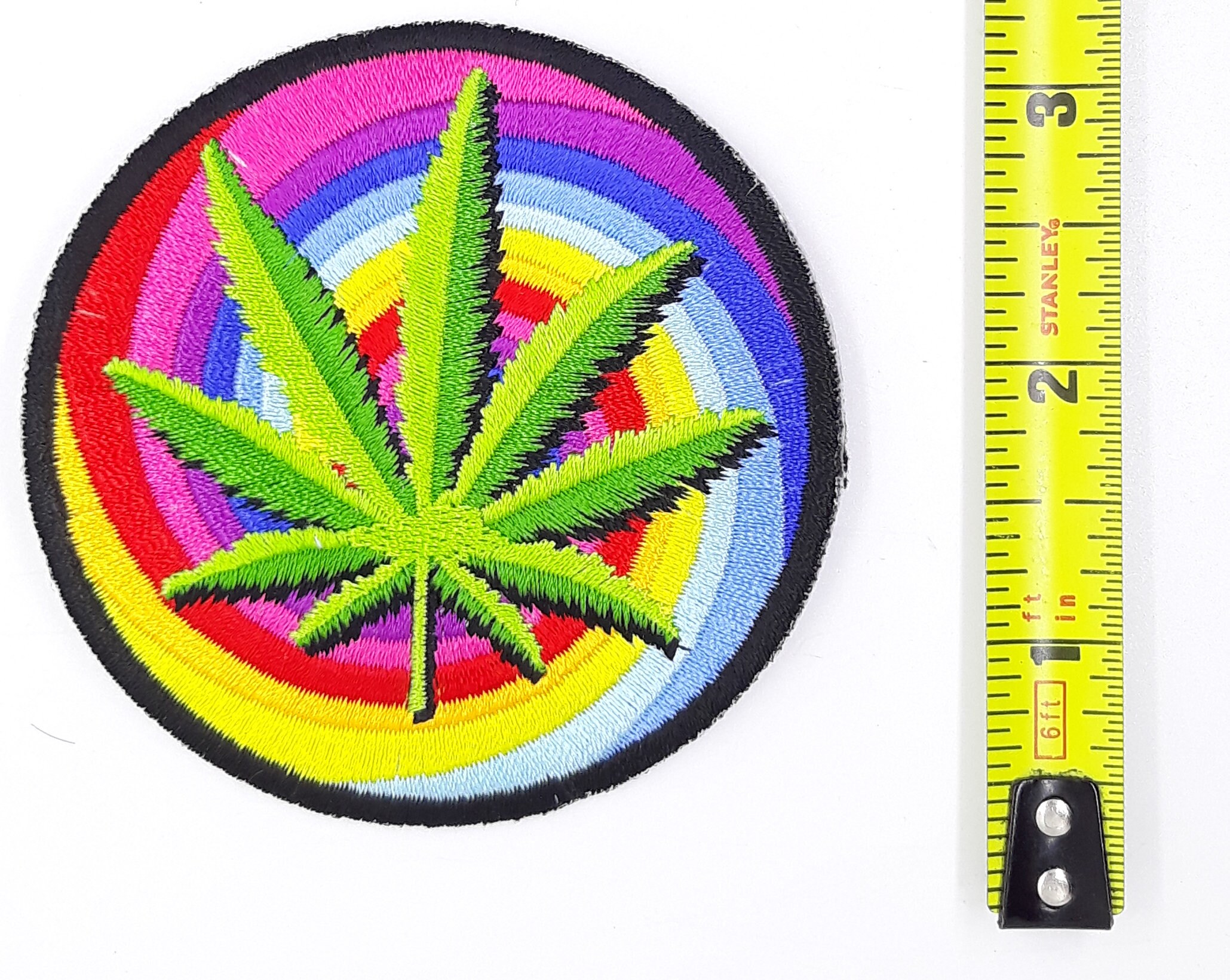 Peace Sign Tye Dyed Swirl Pattern Iron on Sew-on Embroidered Patch 3"x ...