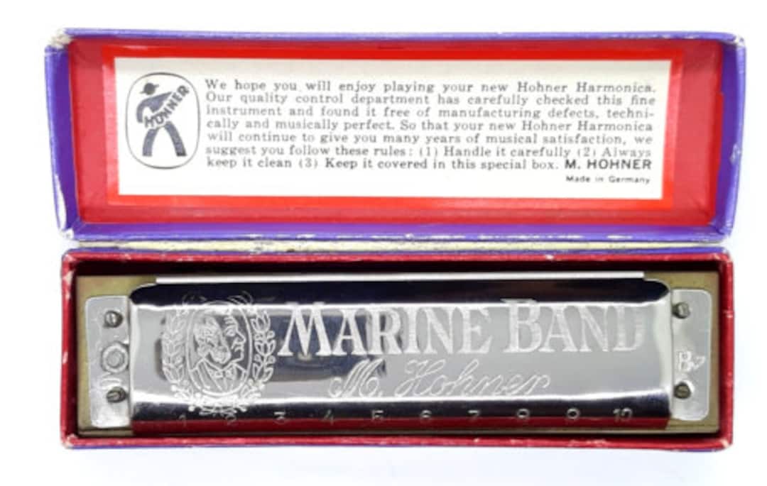 Marine Band Harmonica 1896 Original Box Made in Germany Vintage - Etsy