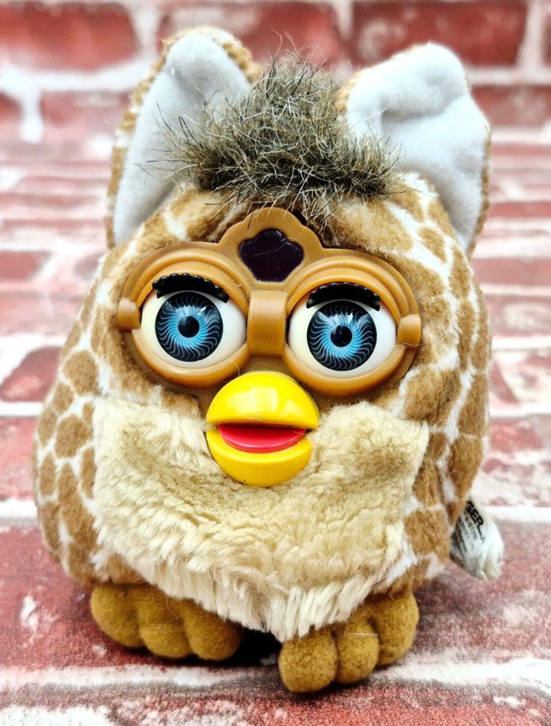 Furby Buddies Giraffe Pattern Bean Bag Tiger Elect. Plush Like Light ...