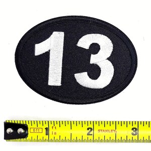 13 Lucky Number 13 Iron on Sew on Embroidered Patch 2 3/4x 2 - Etsy