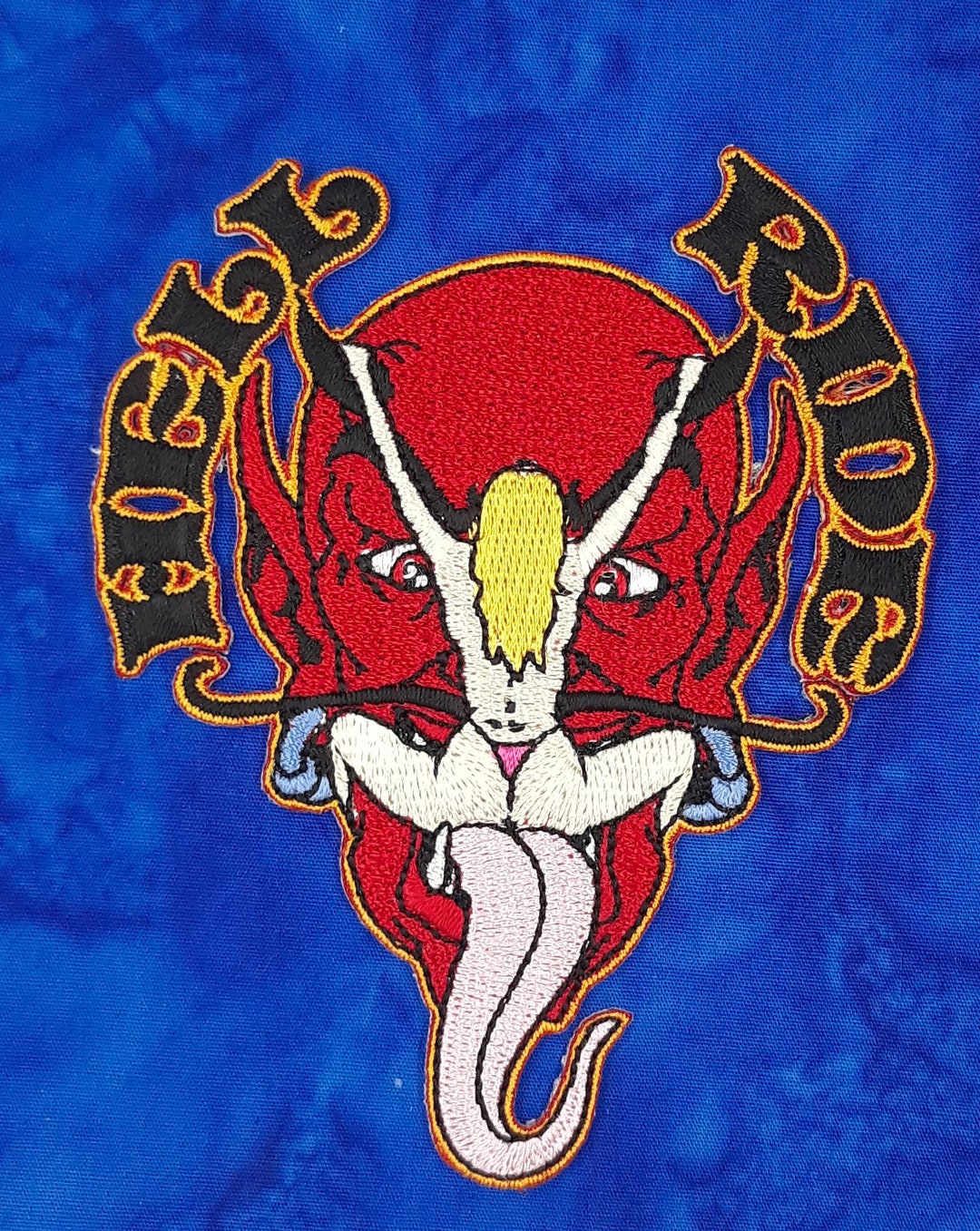 Hell Ride Girl Riding Devil's Tongue Sew-on Embroidered Patch 3 1/4x 4 ...