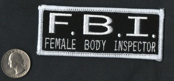 F.B.I. Female Body Inspector Logo Iron on Sew on Embroidered - Etsy