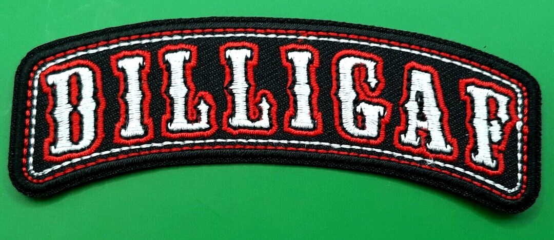 Dilligaf Rocker Style Iron on Sew on Embroidered Shoulder Patch 3 3/4 ...