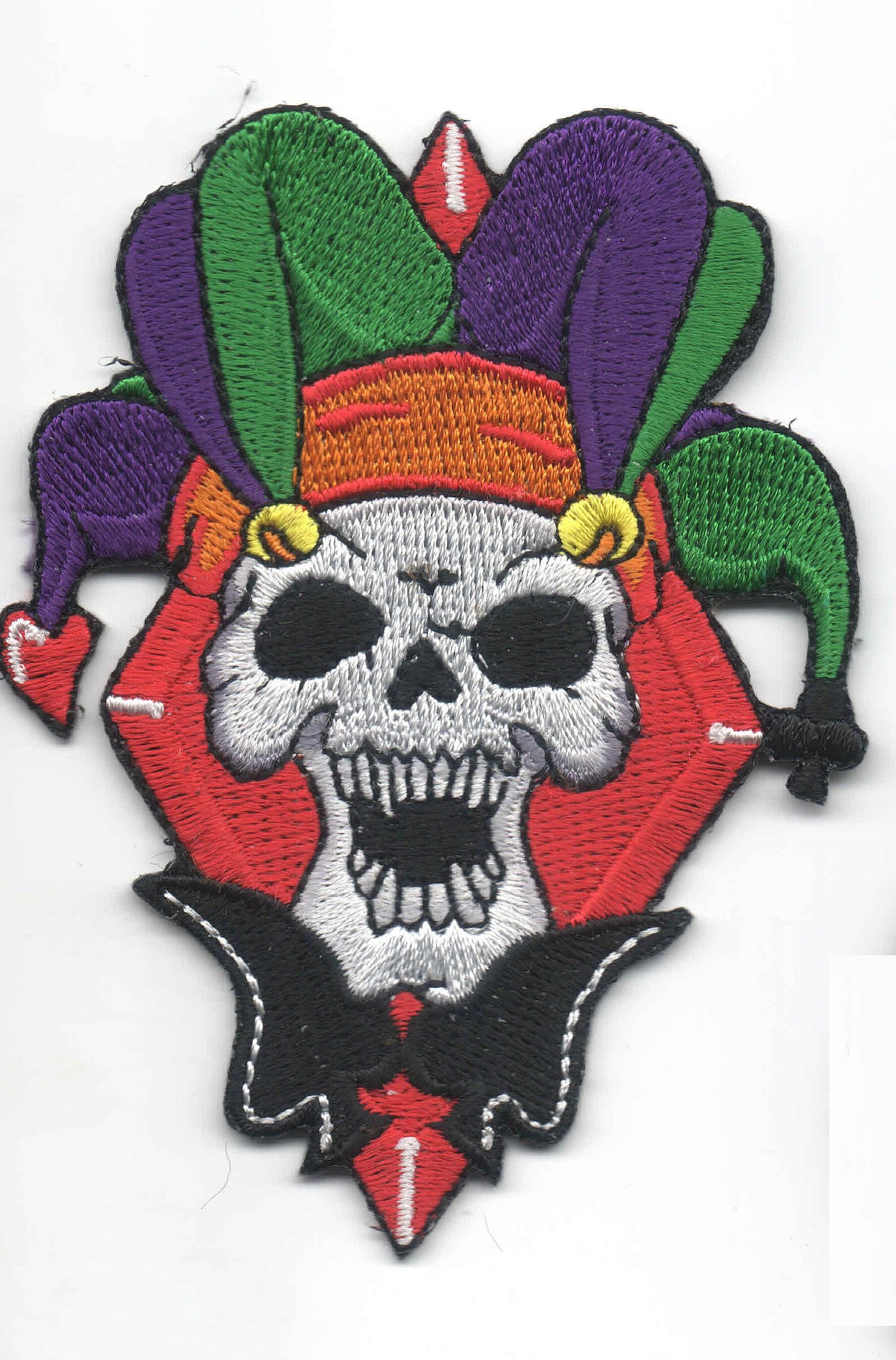 Jester Skull Iron On Sew On Embroidered Patch 2 5/8X 3 | Etsy