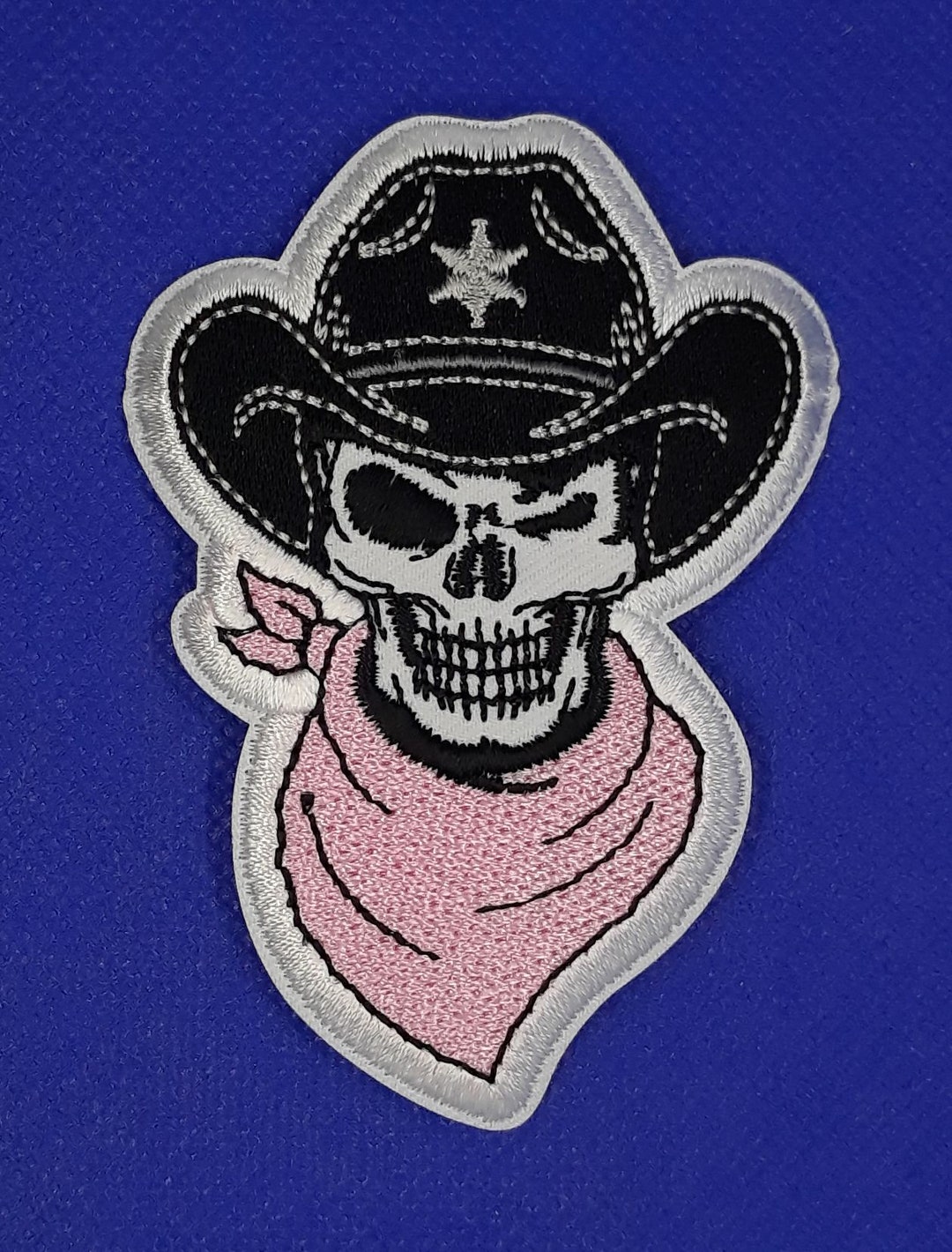 Ghost Rider With Pink Bandana Iron on Sew on Embroidered Patch 2 1/2" X ...