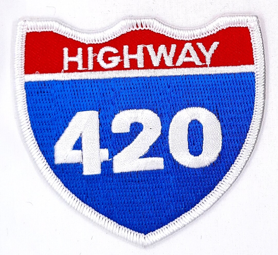 Highway 4:20 Sign Iron on Sew on Embroidered Patch 3 1/8"x 3 7/8 " - Etsy