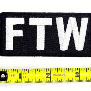 FTW Logo F**k the World Iron on Embroidered Patch 3.25" X 1.5" - Etsy