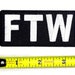 FTW Logo F**k the World Iron on Embroidered Patch 3.25" X 1.5" - Etsy