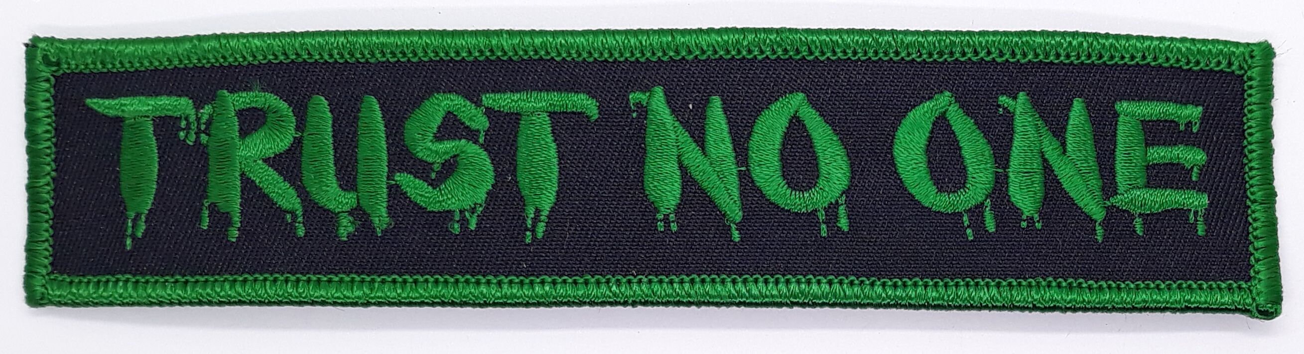 Trust No One Green & Black Logo Sew-on Iron-on Embroidered Patch 5 7/8 ...