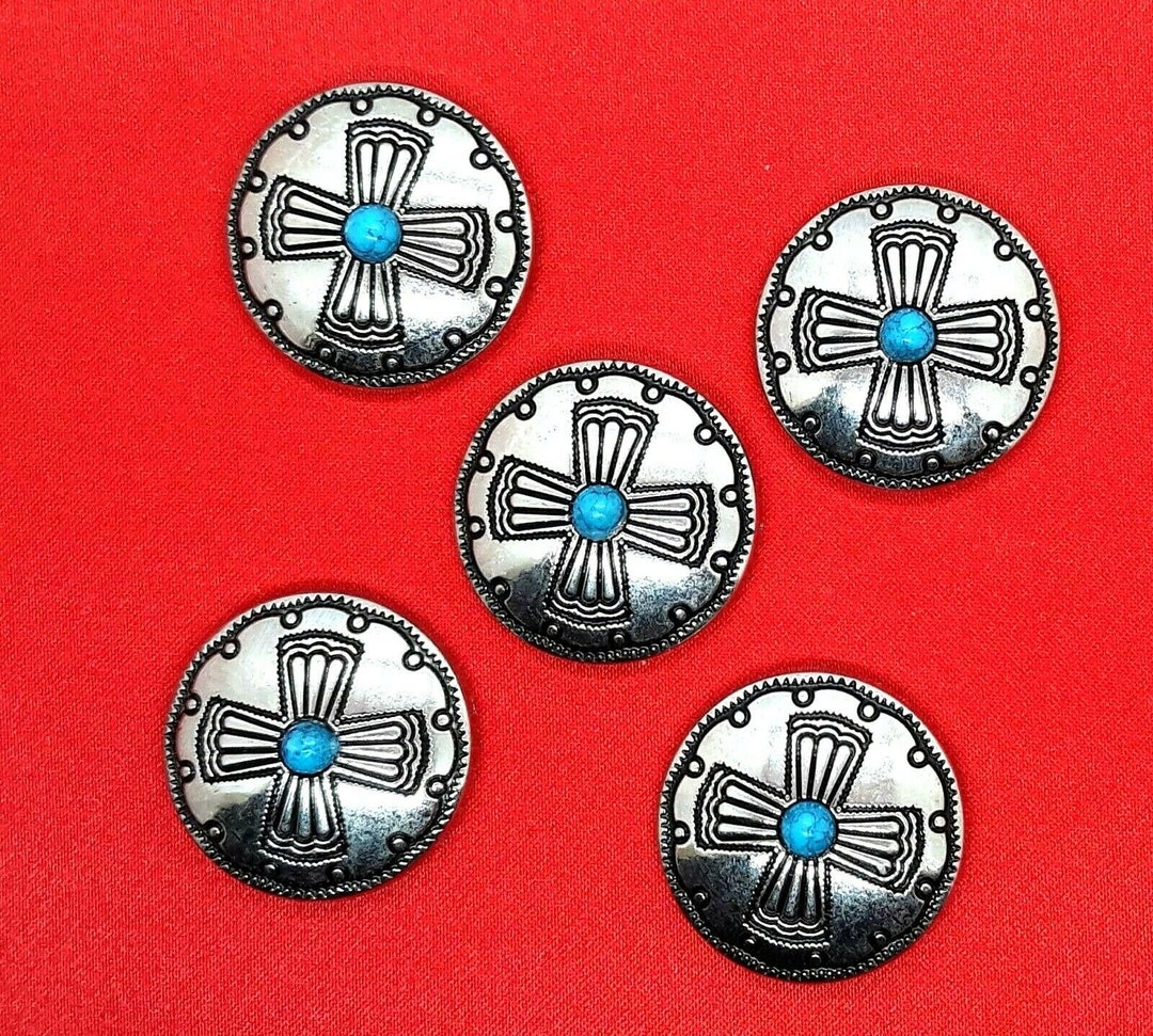 Southwest Style Cross Concho / Conchos 1 1/8